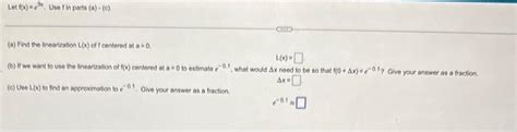 Solved Let F X E X Use F In Parts A A Find The Chegg Com