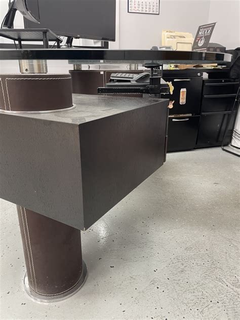 고급 유리 상단 테이블 임원용