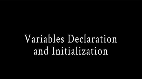 5 Minutes Understanding C Variables Declaration And Initialization Youtube