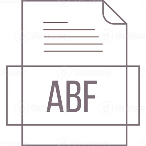 Abf File Icon Crisp Thick Outline Sharp Corners 65420203 Png