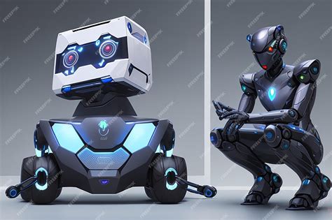 Premium Ai Image Futuristic Quantum Robotics Lab