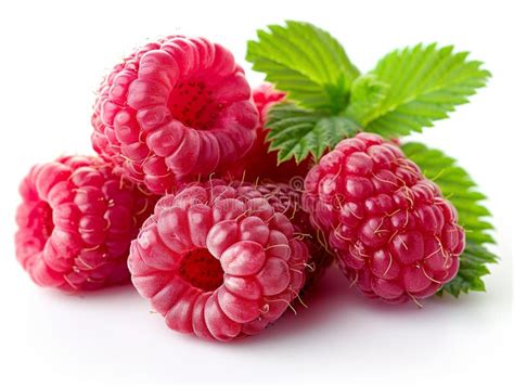 Sweet Raspberry With Green Leaves Generative Ai Stock Illustration Illustration Of Garden