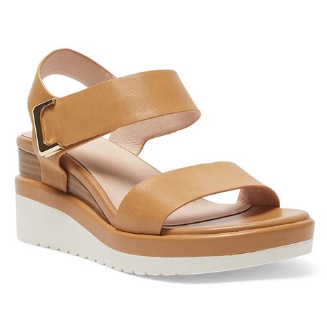 Iris Wedge In Light Tan Leather Iris Wedge In Light Tan Leather