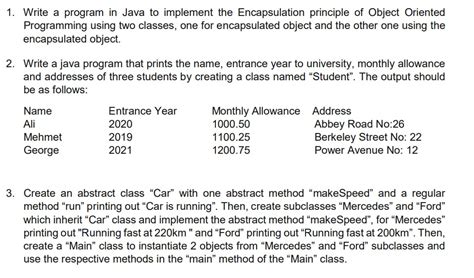 Write A Program In Java To Implement The Chegg Com