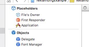 Notes From A Swift Developer Swift Example Using Cocoa Bindings To Connect A NSTextField To A