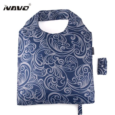 Badu Bg Navo Дамска пазарска чанта за многократна употреба Сгъваема чанта Моден печат на цветя