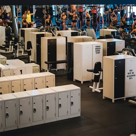 Gym Locker In A Floor Room Stock Image Image Of Cleanliness 344826463
