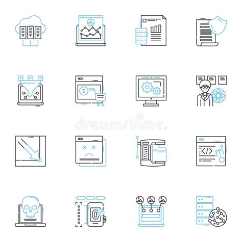 Cost Reduction Linear Icons Set Optimization Efficiency Streamlining