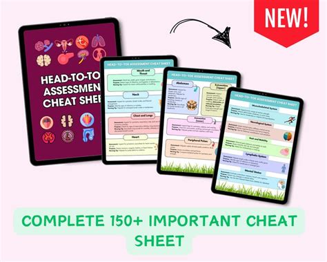 150 Head To Toe Assessment Cheat Sheet 2025 Nursing Study Guide