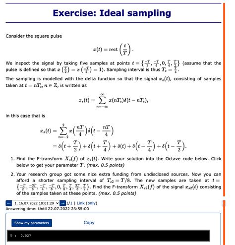 Solved Consider The Square Pulse X T Rect Tt We Inspect Chegg Com