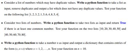 Solved Consider A List Of Numbers Which May Have Duplicate