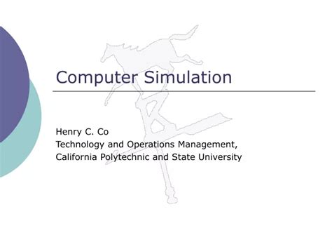 ppt computer simulation powerpoint presentation free download id