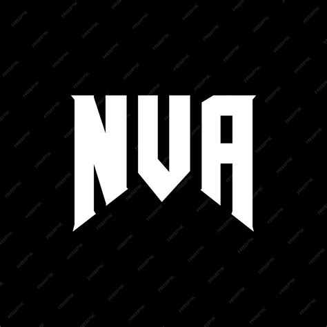 Premium Vector Nva Letter Logo Design For Technology Company Nva Logo Design Black And White