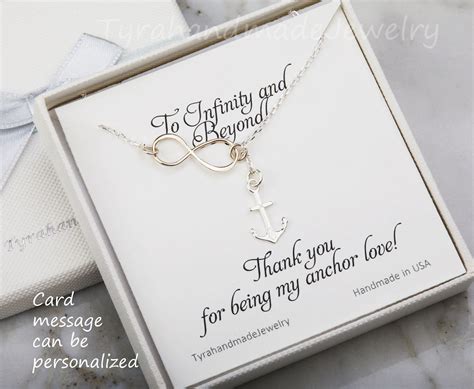 Gold Infinity Anchor Lariat Y Necklaceanchor Necklacebeach Wedding