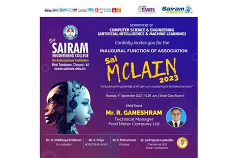 Computer Science And Engineering Cse Sri Sairam Engineering College