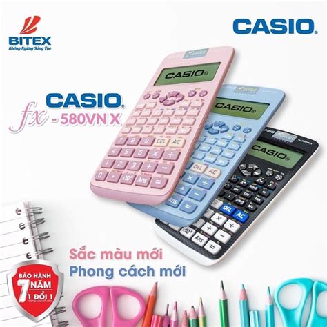 Máy tính casio FX580 VNX hàng chính hãng bảo hành 7 năm 1 đổi 1 trong năm đầu tiên Shopee Việt Nam