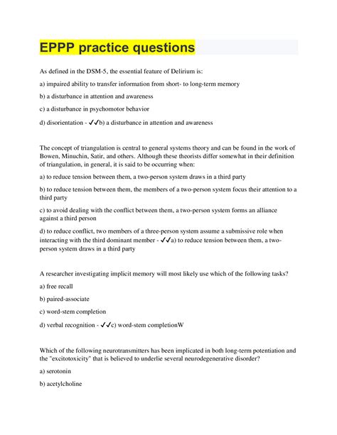 Eppp Practice Questions Bundle Psychology Exam Prep Eppp Practice Questions Bundle Psychology Exam Prep