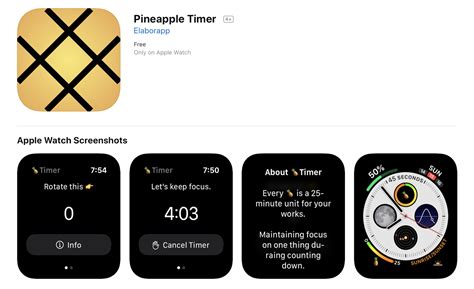 Github Ethanhuang13pineappletimer Pomodoro Timer With 🍍 Theme An Independent Watchos 6 App
