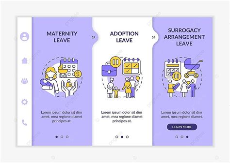 Maternity Leave Types Onboarding Vector Template App Vector Rule Vector App Vector Rule Png