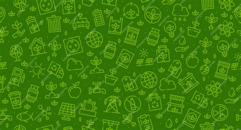 Premium Vector Ecology Seamless Pattern Ecology Background Collection