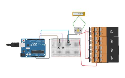 circuit design speed up push button motor dc tinkercad