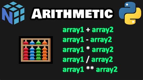 Numpy Arithmetic Is Easy ️ Youtube