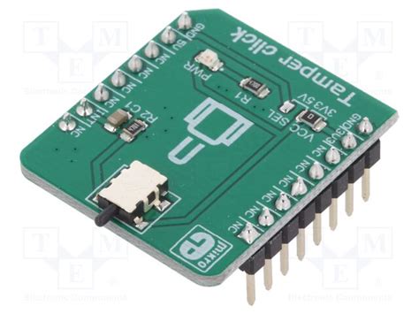 tamper click mikroe click board button sds001 prototype board mikrobus connector mikroe