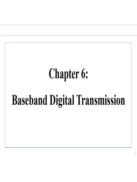 5 Baseband Transmission Pdf Sampling Signal Processing