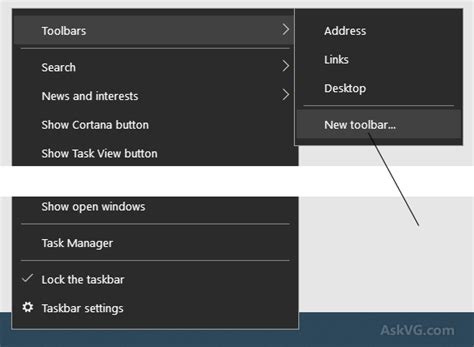 Tip Create A Portable Quick Launch Toolbar For Windows Taskbar AskVG