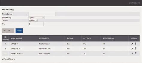 Source Code Persediaan Barang Dengan Php Mysql