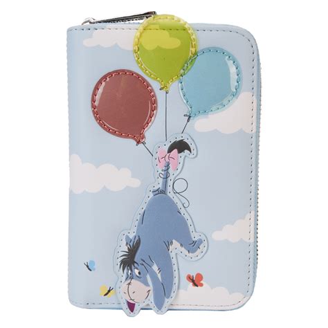Disney Winnie The Pooh And Friends Floating Balloons Zip Around Wallet