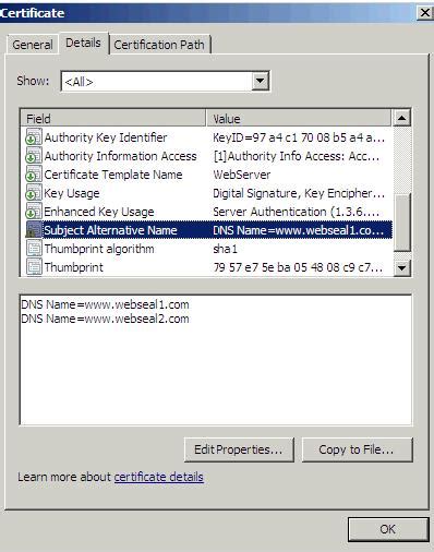 Configure Multiple Domain Names For One Webseal Using One SSL Certificate