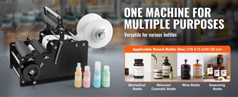 Vevor Manual Round Labeling Machine 15 20pcs Min Bottle Label Applicator For Round Bottles