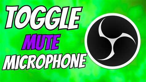 OBS Studio How To Toggle Mute Your Microphone YouTube