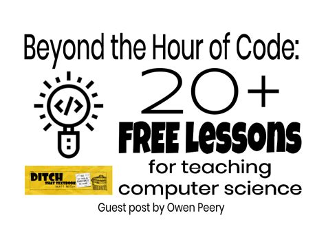 beyond the hour of code 20 free lessons for teaching computer science