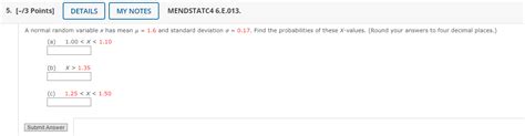 Solved A normal random variable x has mean μ and Chegg