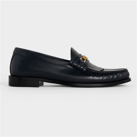 Celine Women Luco Triomphe Loafer In Polished Calfskin Black