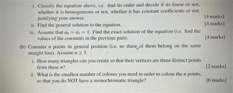 Solved Problem 4 A Consider The Recursive Equation For