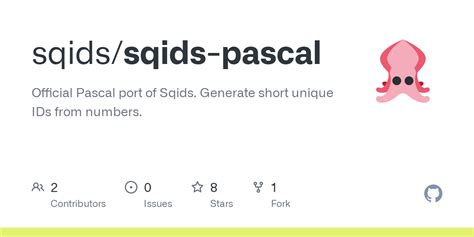 Github Sqidssqids Pascal Official Pascal Port Of Sqids Generate Short Unique Ids From Numbers