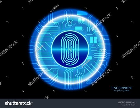 Graphics Design Fingerprint Concept Security Access Stock Vector Royalty Free 2230474605