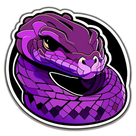 Premium Vector Amethystine Scrub Python Sticker Illustration