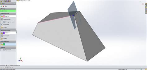 Creating A Solidworks Reference Plane At An Angle