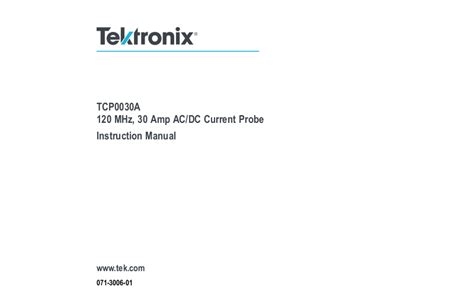 Tektronix Tcp0030a Instruction Manual Tektronix Tcp0030a Instruction Manual