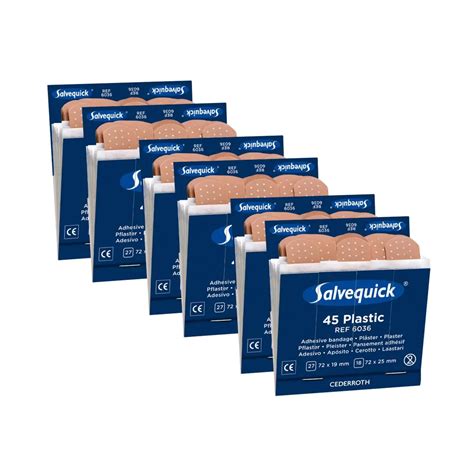 Salvequick® Plaster Strips Water Repellent Pu 6 Inserts