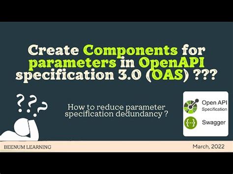 Create Components For Parameters In OpenAPI Specification OAS Hold Reusable Parameter