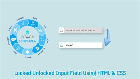 Locked Unlocked Input Field Using Html And Css Stackfindover