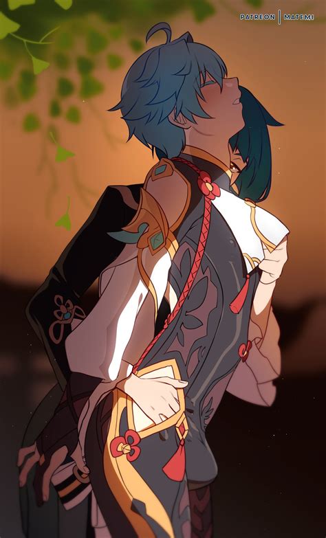 Shenhe Chongyun And Xingqiu Genshin Impact Drawn By Matemi Danbooru