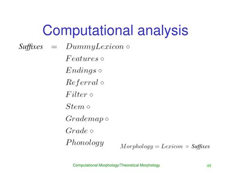 PPT Computational Morphology And Its Implications For Theoretical Morphology PowerPoint