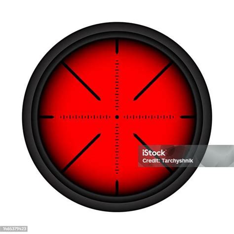 다양한 무기 열 적외선 시력 저격 소총 광학 범위 십자선이 있는 사냥용 총 뷰파인더 조준 사격 마크 기호 군사 표적 기호입니다 게임 Ui 요소입니다 벡터 그림 감시에 대한