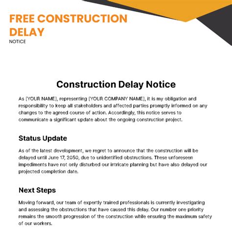Construction Delay Letter At Betty Sansbury Blog